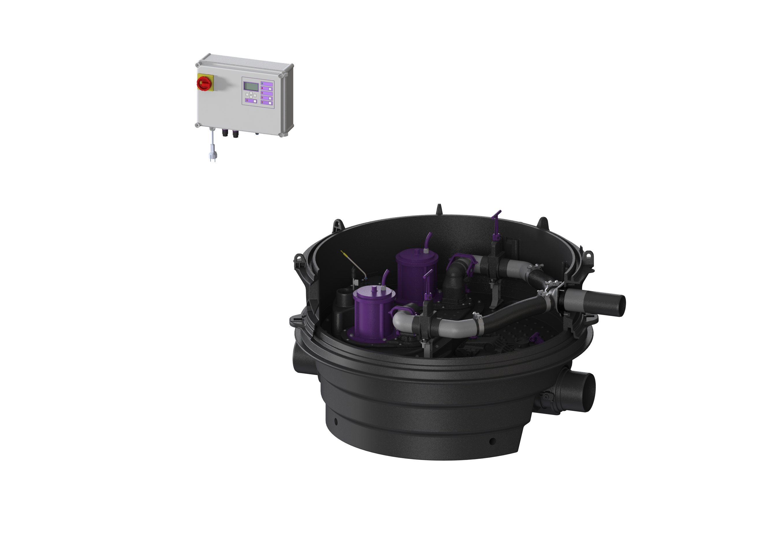 KESSEL SE + Co. KG | Rückstauhebeanlage Ecolift XL 2 mech. Klappen Duo | CHECKOUT